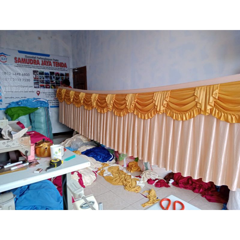 Jual rempel meja, skirting meja, rok meja plus poni T : 75 cm Indonesia ...