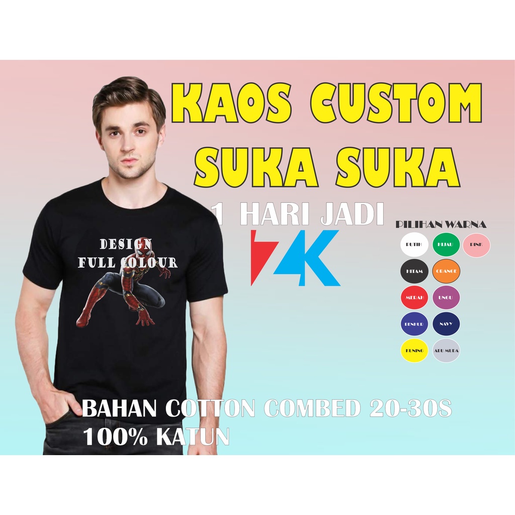 Jual KAOS CUSTOM SABLON /BAJU CUSTOM FULL COLOUR /KAOS PRINTING ...