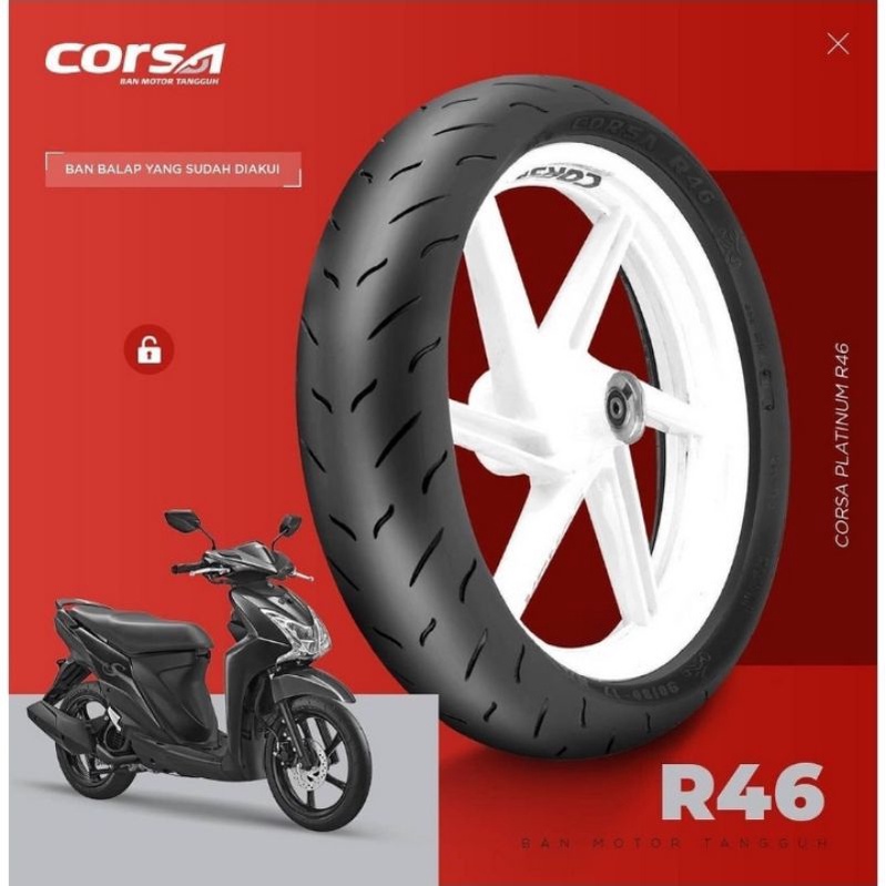 Jual Ban Corsa r46 Soft Compound ring 14 Matic ukuran 100/80 | Shopee ...