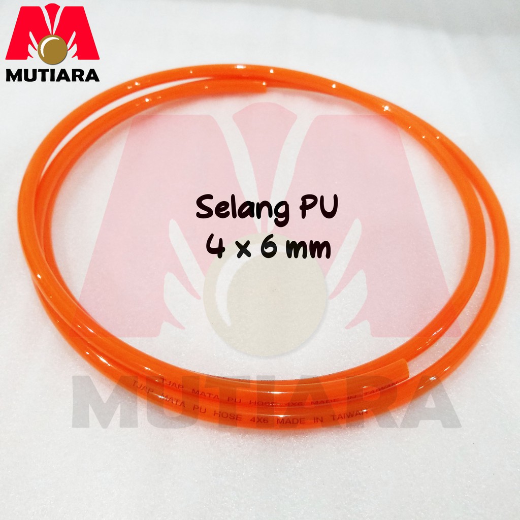 Selang PU Orange ukuran 6mm x 4 mm cap Mata Tebal | Shopee Indonesia