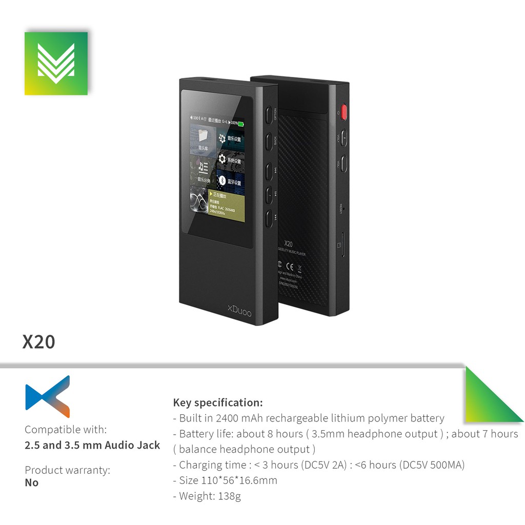 Jual xDuoo X20 HiFi Lossless Digital Audio Music Player | Shopee Indonesia
