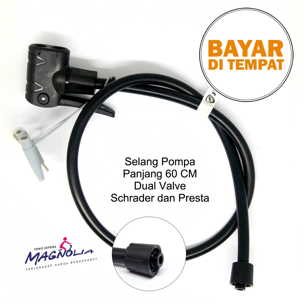 Jual Selang Pompa Ban Sepeda dan Motor Dual Valve Schrader dan Presta ...