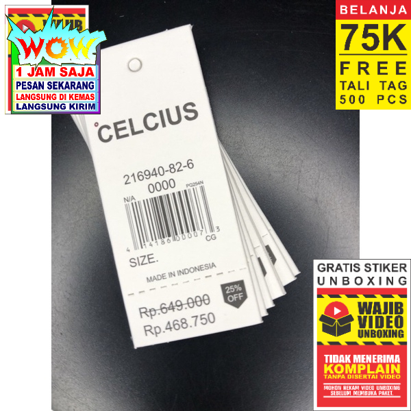 Jual CELCIUS LABEL TAG HANGTAG NAME TAG PRICE TAG READY STOCK CO 200X ... Jual CELCIUS LABEL TAG HANGTAG NAME TAG PRICE TAG READY STOCK CO 200X ...