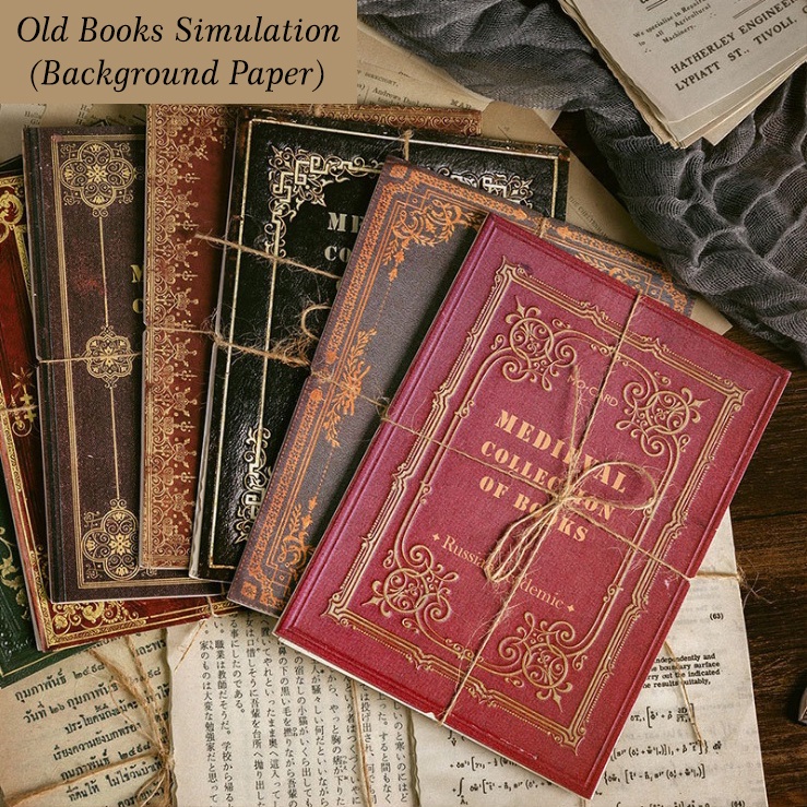 Jual Medieval Collection Simulasi Buku Kuno Old Retro Background ...