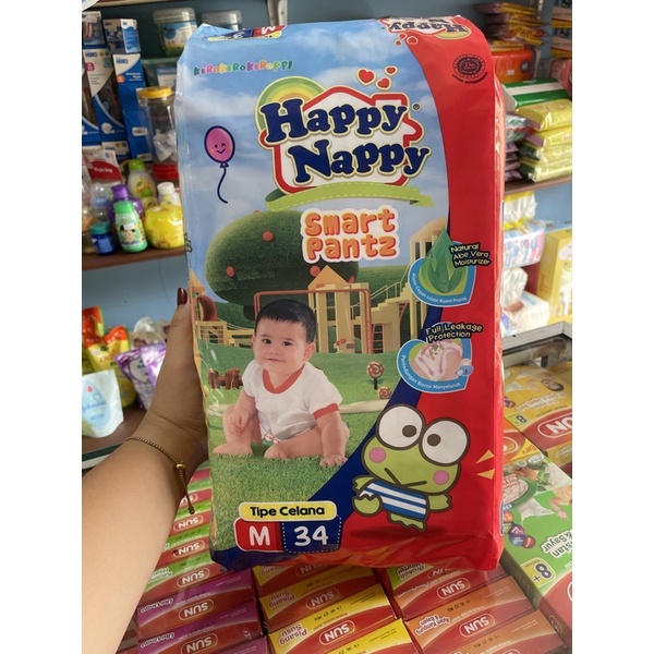 Jual HAPPY NAPPY SIZE M 7-11kg tipe celana | Shopee Indonesia