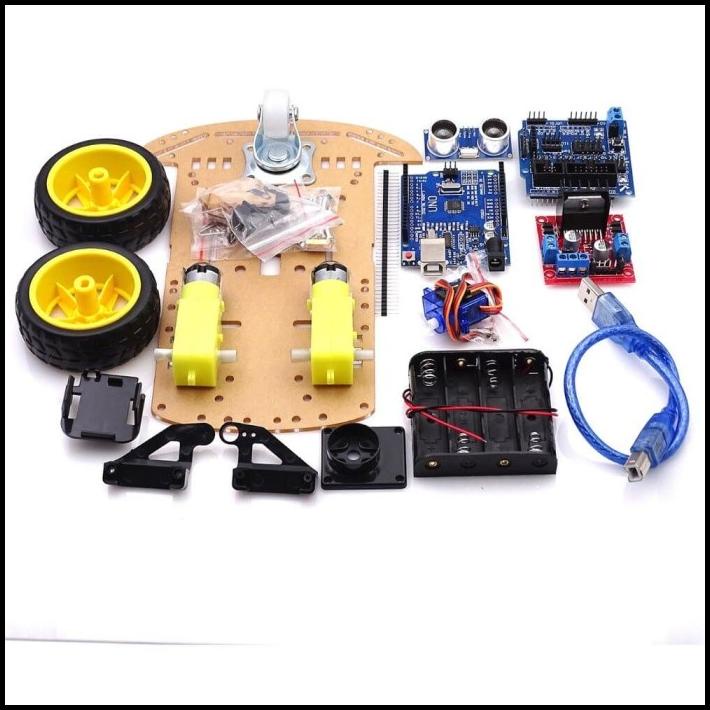 Jual Diy Robot Halang Rintang Arduino Obstacle Avoidance Smart Car 2wd