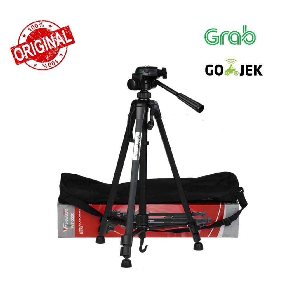 TRIPOD HITAM WEIFENG WT-3520 Portable Lightweight Video dan Camera ...