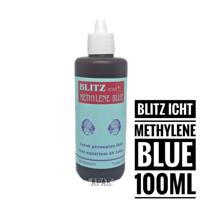 Jual Blitz ICHT methylene blue 100ml obat ikan white spot jamur label ...