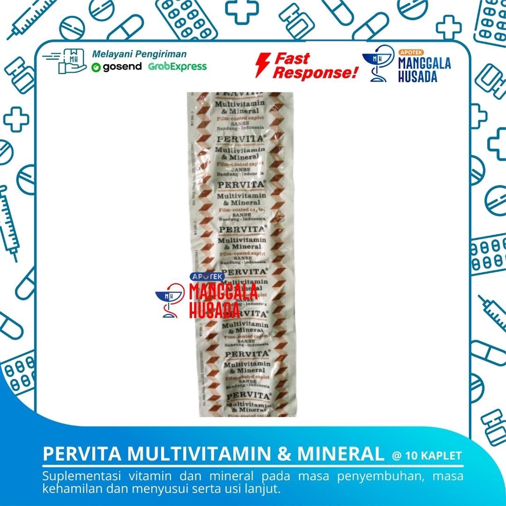 Jual PERVITA MULTIVITAMIN DAN MINERAL PER STRIP @ 10 KAPLET | Shopee Indonesia