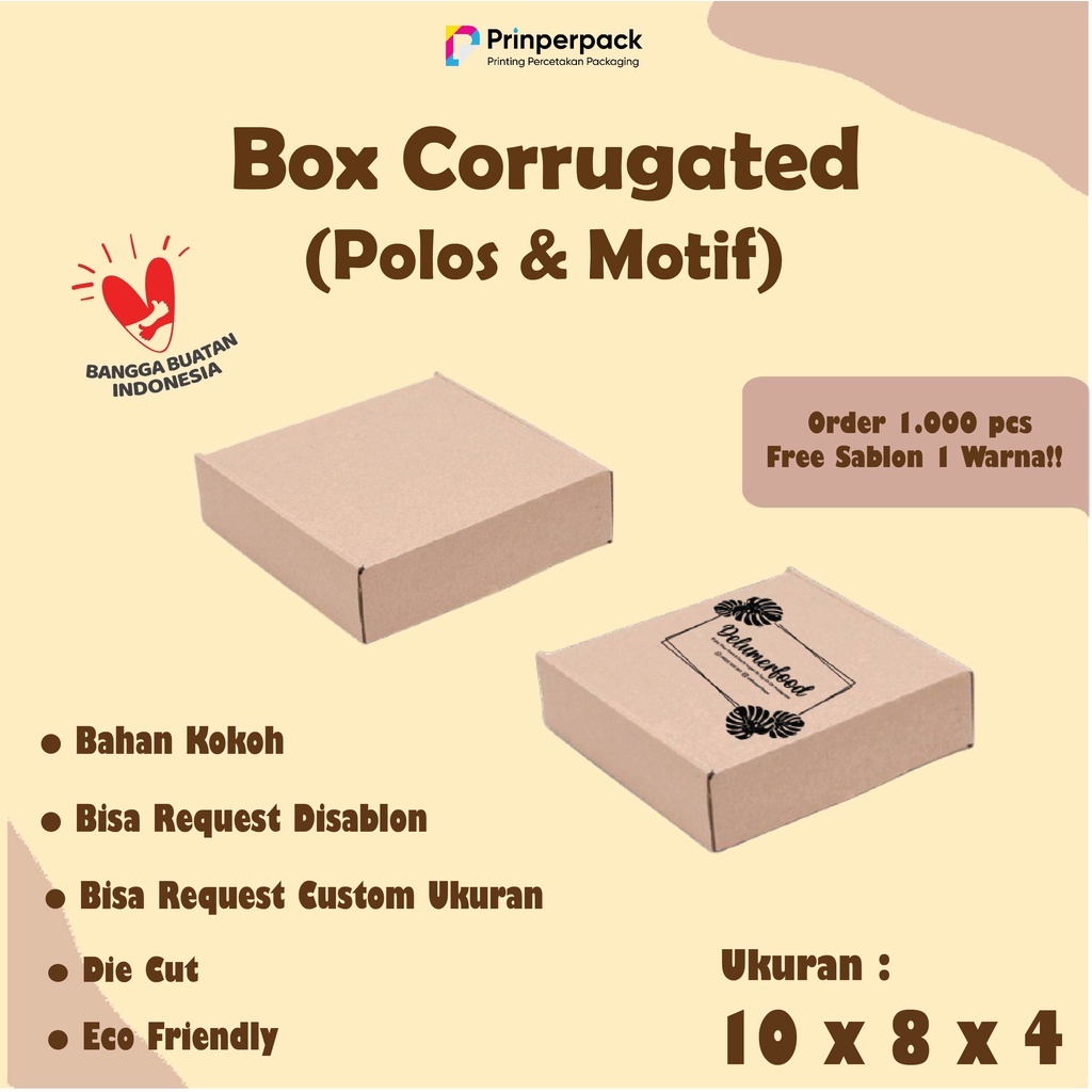 Jual PP Gift Box 10 x 8 x 4/ Box Hampers / Box Baju / Box Brownies ...