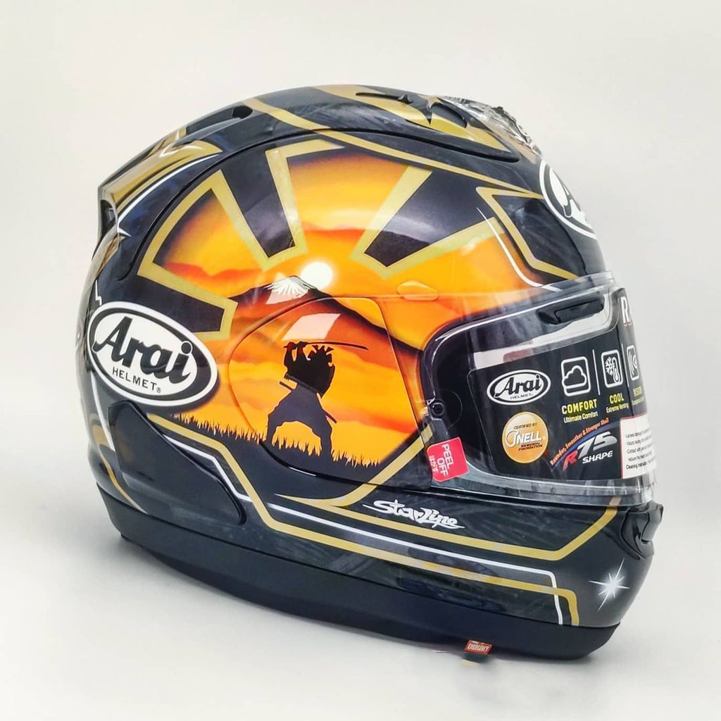 Jual Arai RX7X Pedrosa Samurai Spirit Gold | Shopee Indonesia