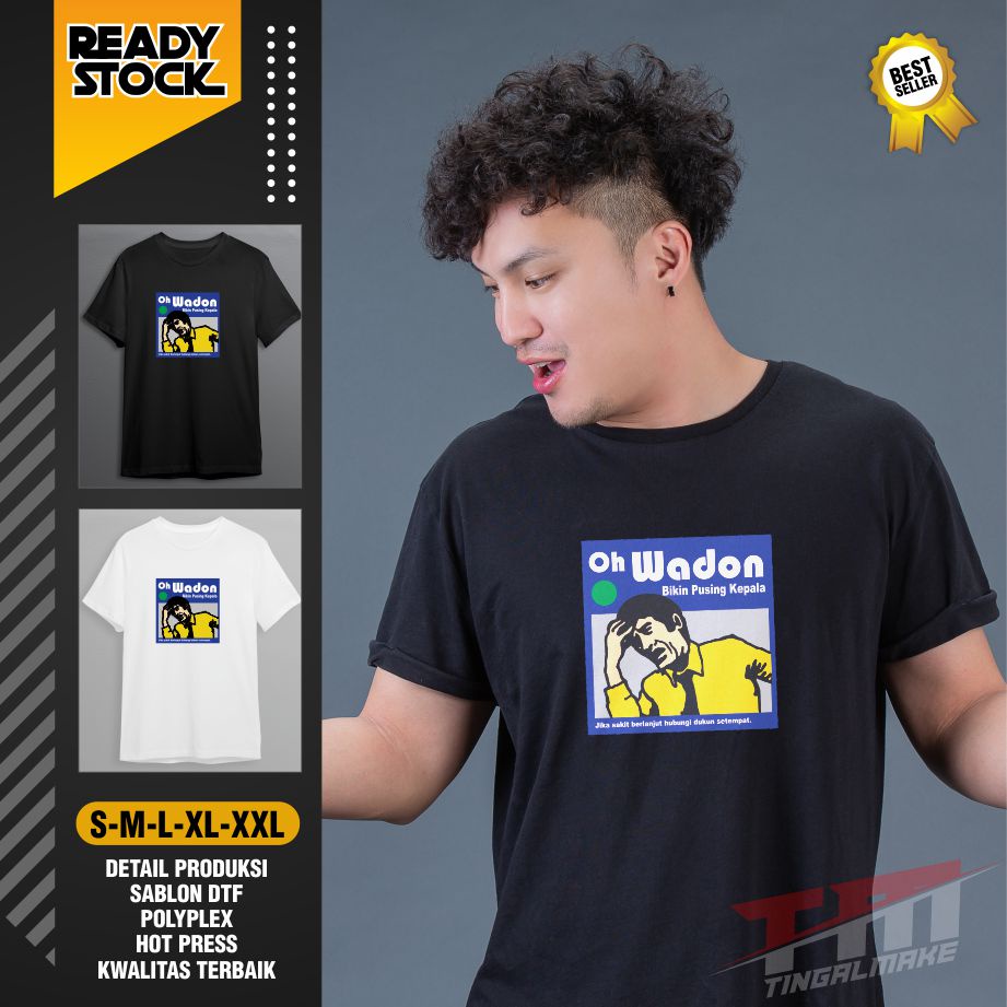 Jual KAOS OH WADON PLESETAN LUCU TERBAIK | KAOS PARODI KEKINIAN | SABLON DTF DIGITAL ...
