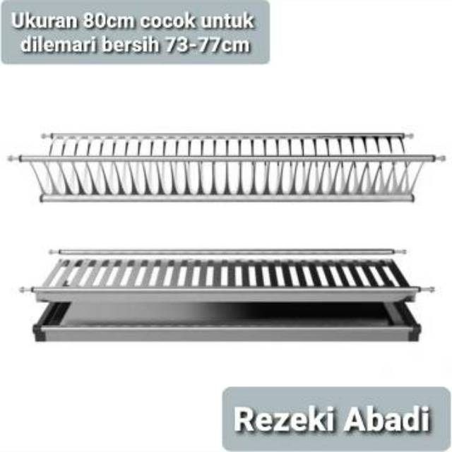 Jual Rak Piring & Gelas 80cm Stainless Indonesia|Shopee Indonesia