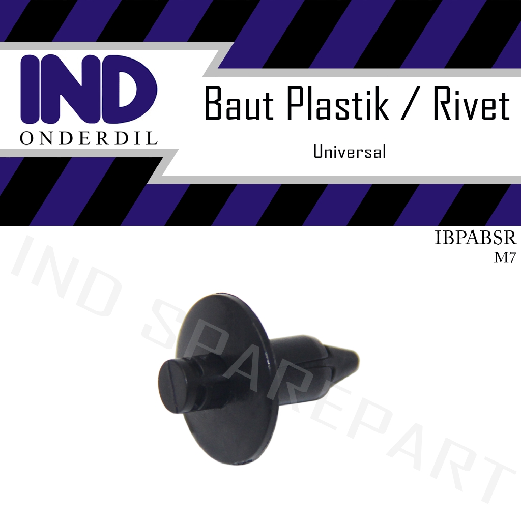 Jual Baut-Baud Rivet Kancing-Klip Plastik Besar M7-7 mm-7mm Diameter ...