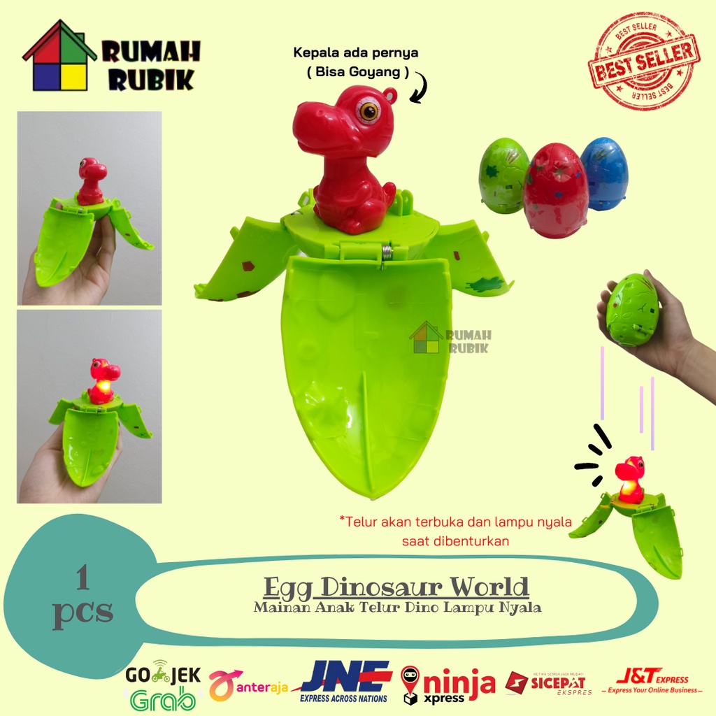 Jual Egg Surprise Dinosaur World / Mainan Telur Dino Menetas Lampu ...