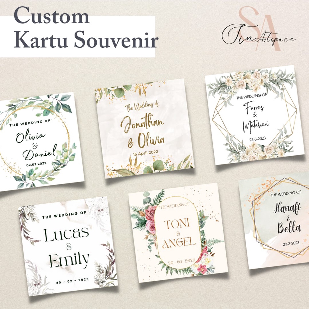Jual Cetak Kartu Souvenir Dengan Nama, Souvenir Card | Shopee Indonesia