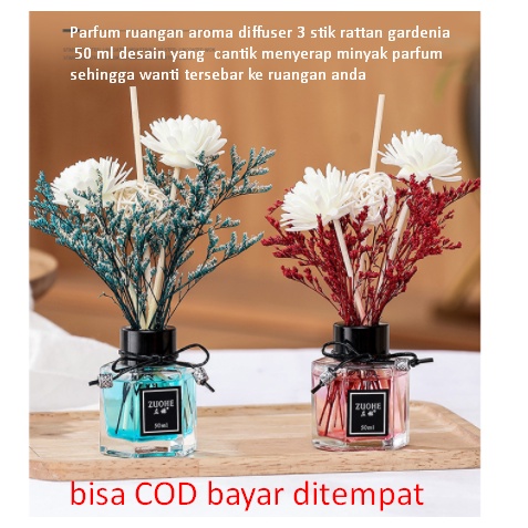 Jual Parfum ruangan aroma diffuser 3 stik rattan gardenia 50 ml desain ...