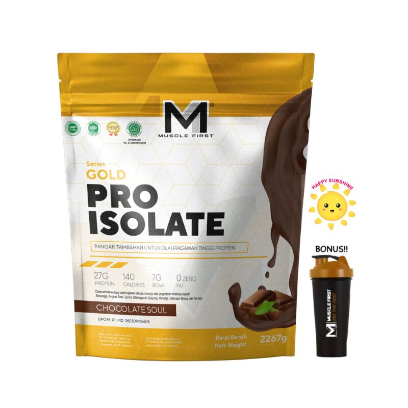 Jual Muscle First Gold Pro Isolate Whey Protein 5LBS -M1 Rasa Coklat ...