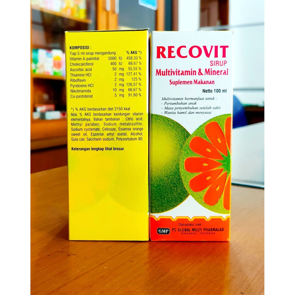 Jual Recovit Multivitamin Mineral Syrup 100 ml | Shopee Indonesia