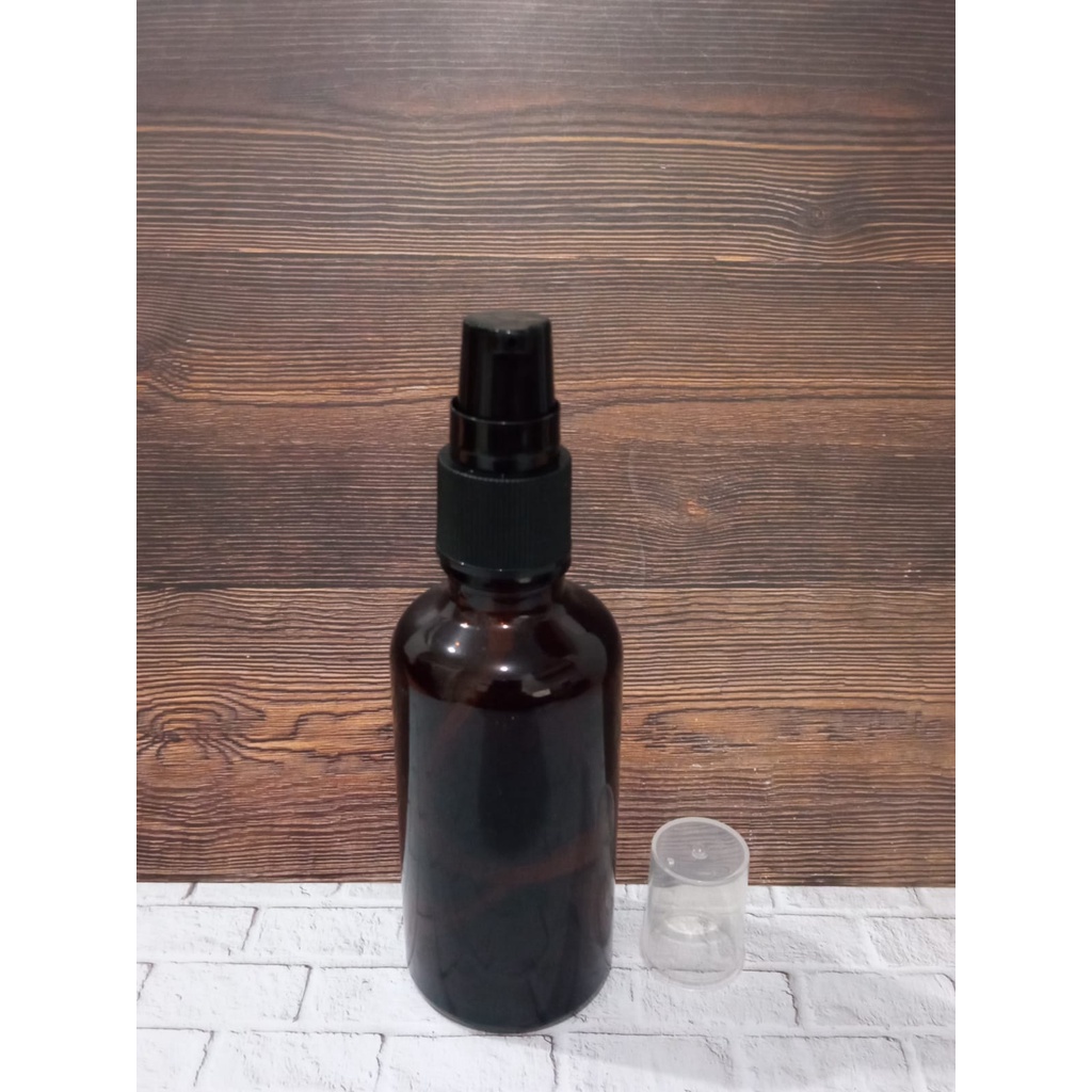Jual Botol Kaca Amber 50ml Pump Treatment | Shopee Indonesia