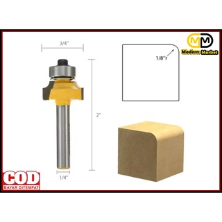 Jual MATA PROFIL KAYU SUDUT ROUND OVER ROUTER BIT FLUSH TRIMMER HPL ...