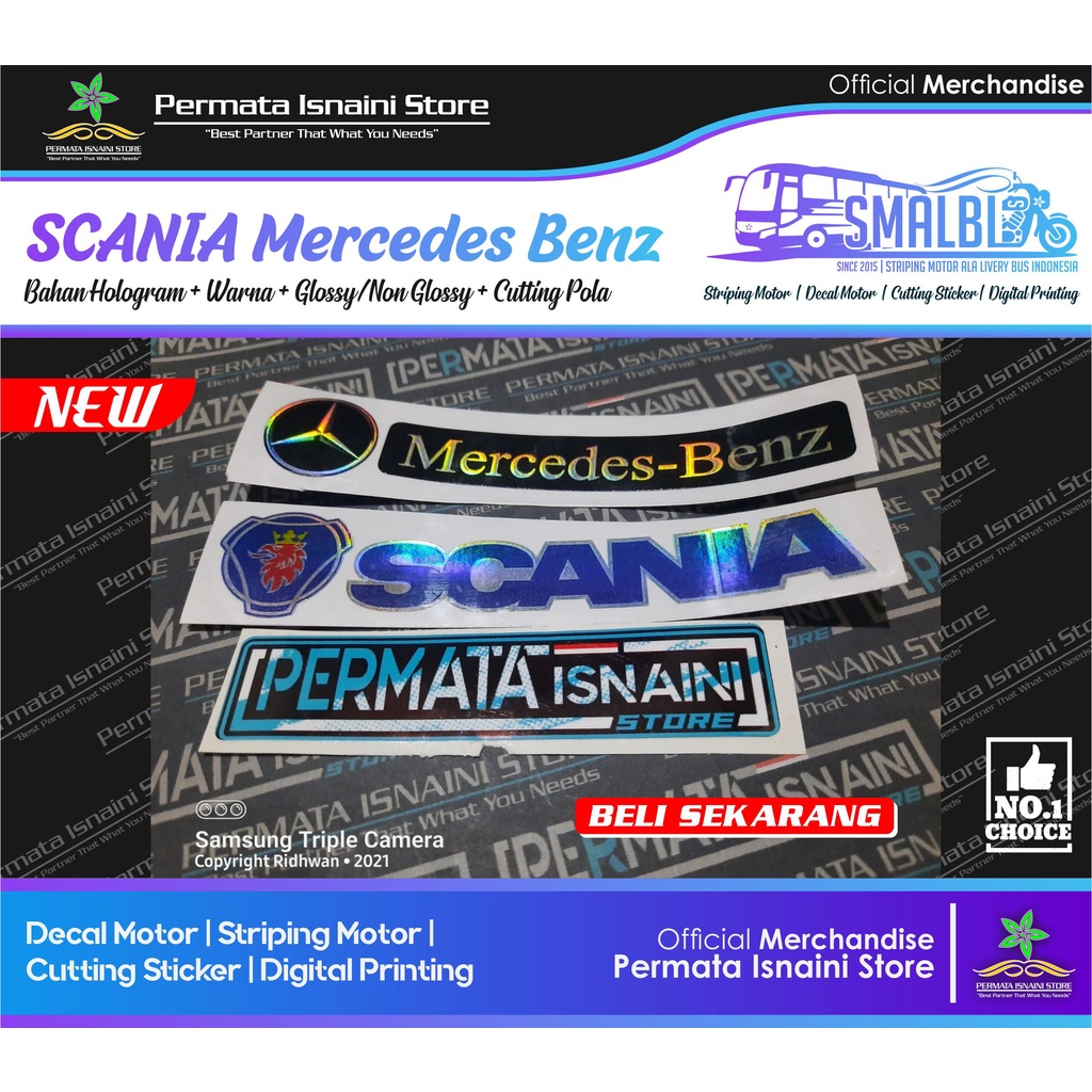 Jual Sticker Hologram SCANIA Mercedes Benz ala Bismania by PIS | Shopee ...