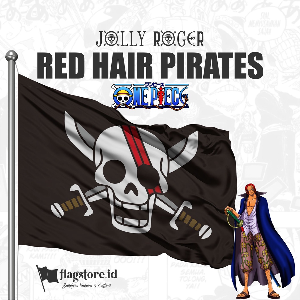 Jual Flagstore.id - BENDERA RED HAIR PIRATES | BAJAK LAUT RAMBUT MERAH ...