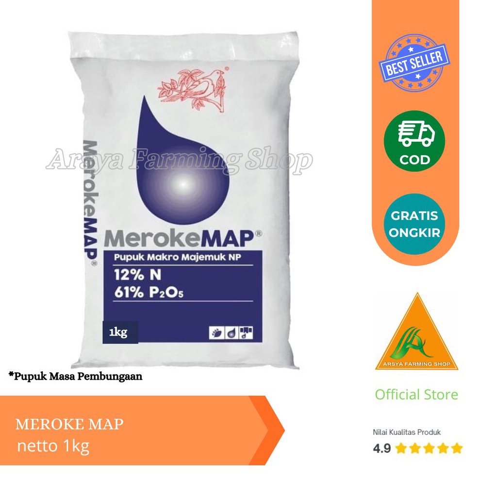 Jual Meroke Map 1 Kg Pupuk Mono Ammonium Phosphate Untuk Bahan Baku AB ...