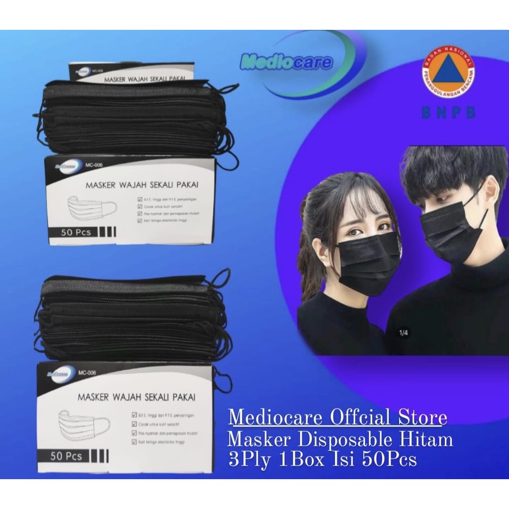 Harga Masker Warna Hitam 1 BOX Terbaru Feb 2025 | BigGo Indonesia