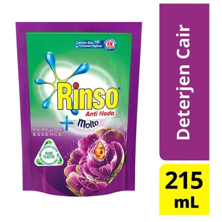 Jual Rinso Molto Deterjen Cair Parfumed Essence 215ml | Shopee Indonesia
