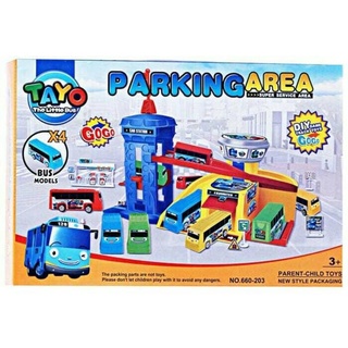 Jual Mainan Anak Parkir Bus Sekolah Tayo Parking Lot Little Bus Slide _Kindom | Shopee Indonesia