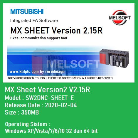 Jual Mitsubishi PLC Software MX Sheet Version 2 | Shopee Indonesia