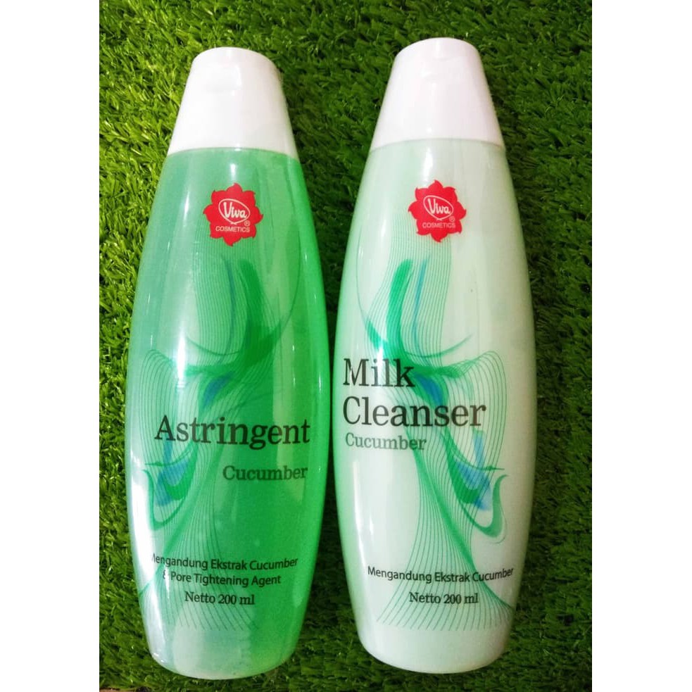 Jual VIVA COSMETICS ASTRINGENT CUCUMBER + MILK CLEANSER 200 ML | Shopee ...