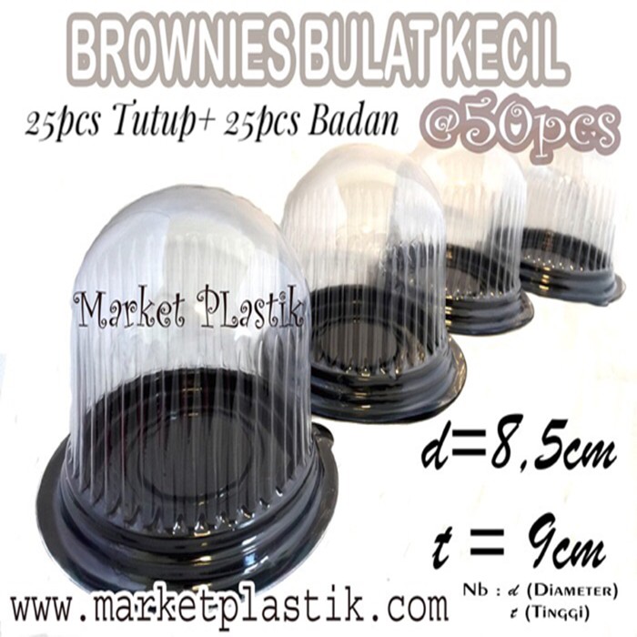 Mika Brownies Bulat Kecil/Cup Cake/Mika Tart Mini/Mika Kue 50pcs ...