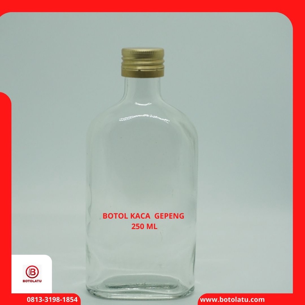 Jual Botol Kaca Madu Gepeng 250 ML | Shopee Indonesia