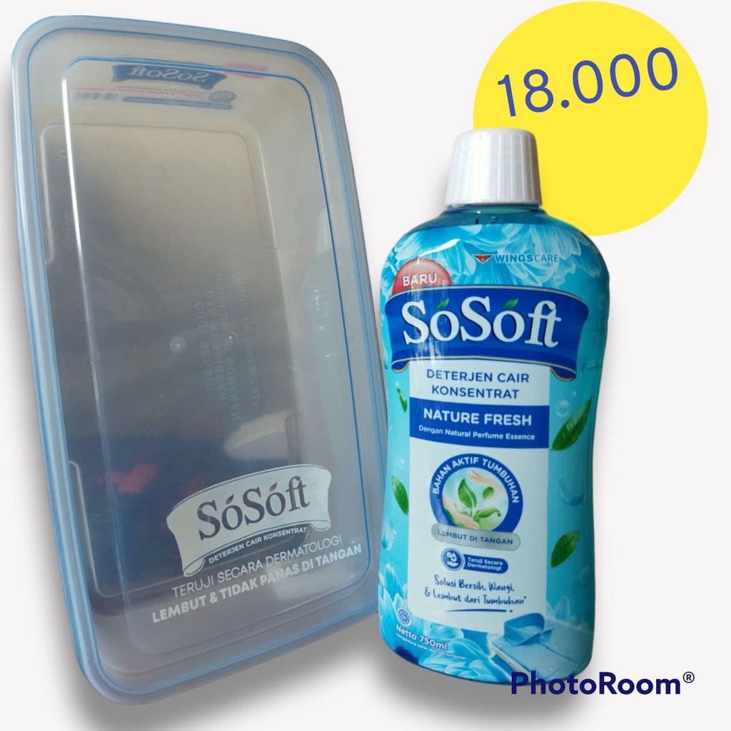 Jual So Soft Deterjen Cair Nature Fresh 750Ml | Shopee Indonesia