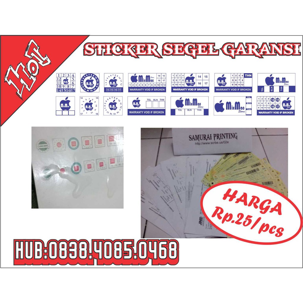 Jual Stiker Segel Tanpa Minimal Order (Bahan 100% Pecah Telur) | Shopee ...