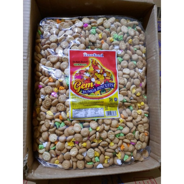 Jual BISKUIT GEM BUNGA 500 GRAM GEM ROSE KUE JADUL GEM BUNGA BISCUITS ...