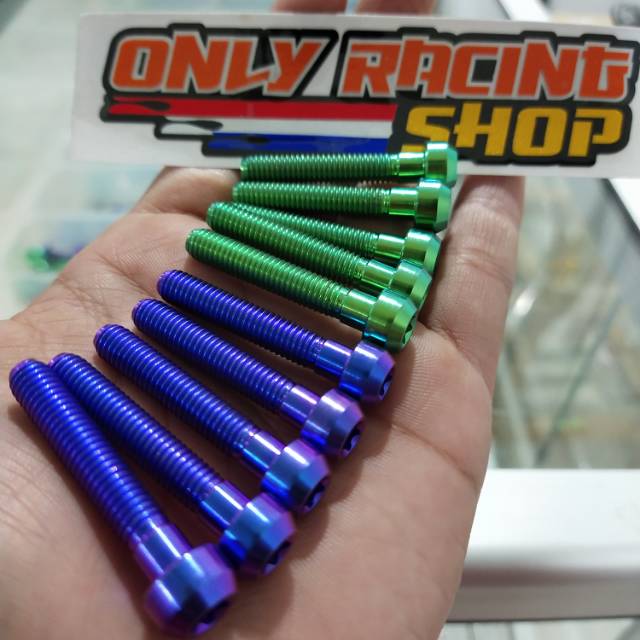 Jual BAUT TITANIUM M6X35 DRAT 10 L 3,5CM | Shopee Indonesia