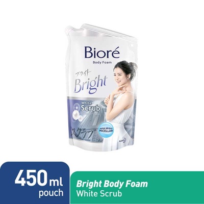 Jual Biore Bright Body Foam White Scrub 450 ml | Shopee Indonesia