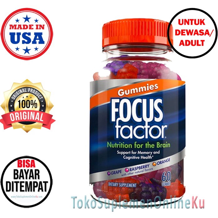 Jual Focus Factor Gummies - Adult | Vitamin Suplemen Otak Dewasa ...
