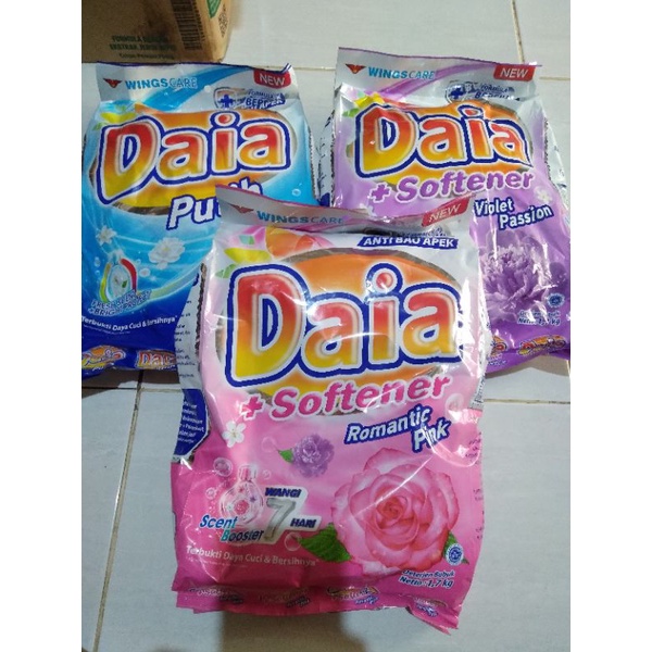 Jual Daia deterjen bubuk jumbo 1,7kg /violet/pink /putih | Shopee Indonesia
