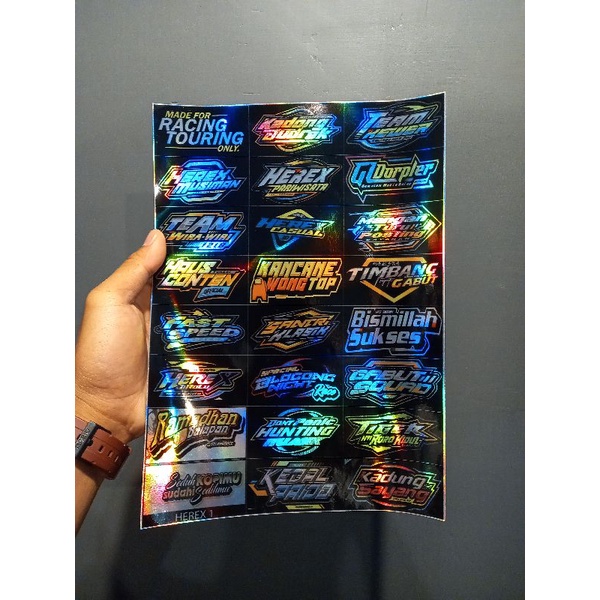 Jual Stiker Hologram Stiker Herex Stiker GL Stiker Racing | Shopee ...