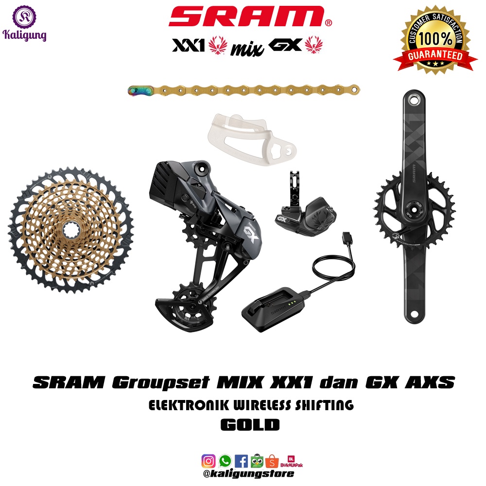 Jual Groupset SRAM XX1 mix GX Eagle AXS - Group set MTB Wireless ...