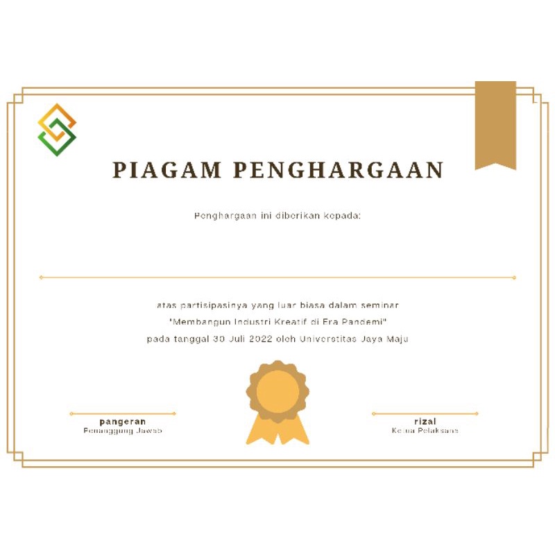 Jual desain piagam/sertifikat | Shopee Indonesia