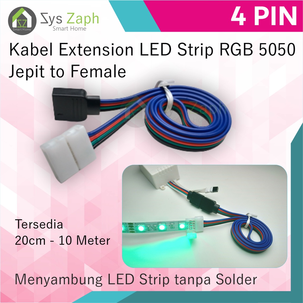 Jual Kabel LED Strip RGB 5050 4 Pin to Jepit | Shopee Indonesia