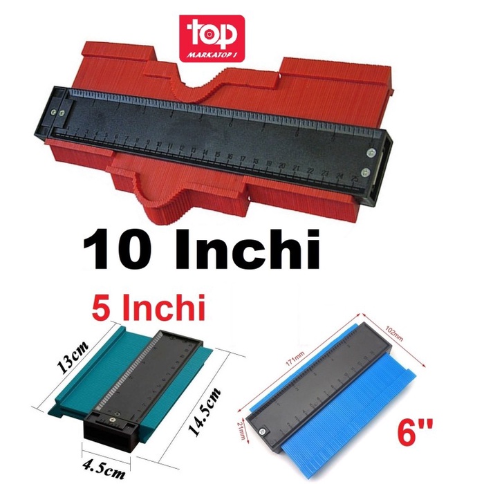 Jual Pengukur kontur Contour Duplicator Profile Copy Gauge ruller - 5 ...