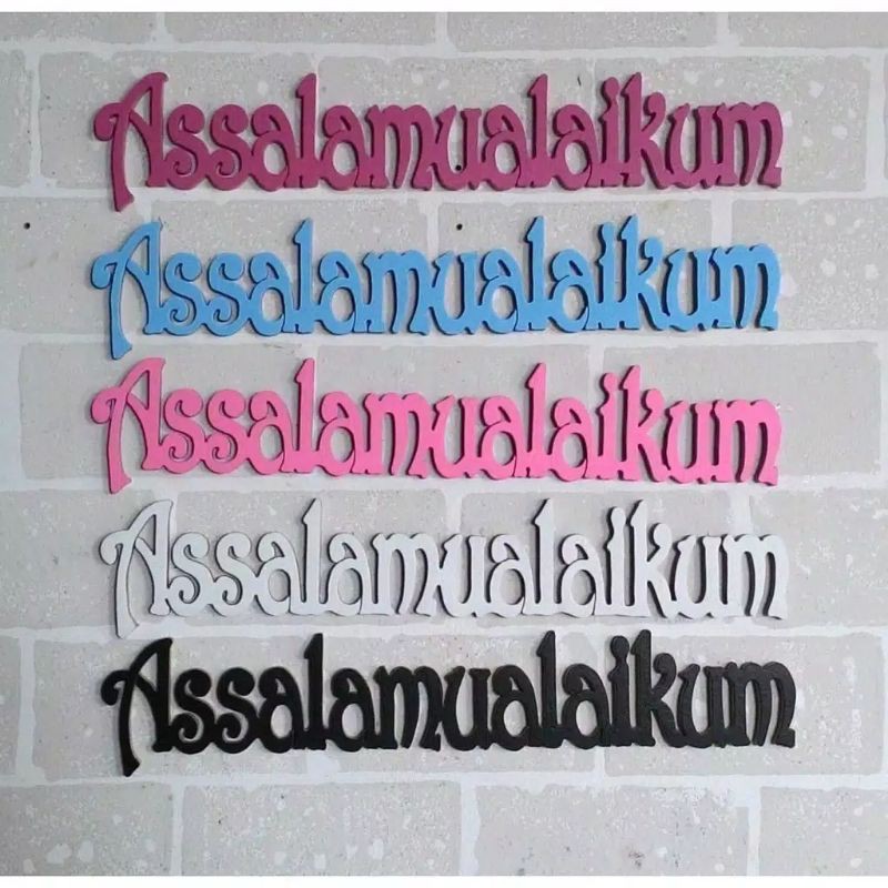 Jual lettering assalamualaikum Tulisan salam untuk di Ring rotan ...