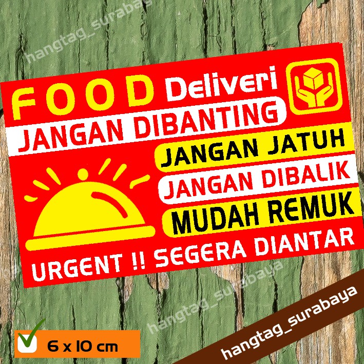 Jual Sticker fragile food uk 6 x 10cm - stiker makanan | Shopee Indonesia