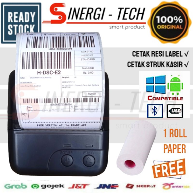 Jual PRINTER BLUETOOTH THERMAL 80MM EPX80B CETAK RESI LABEL DAN STRUK ...